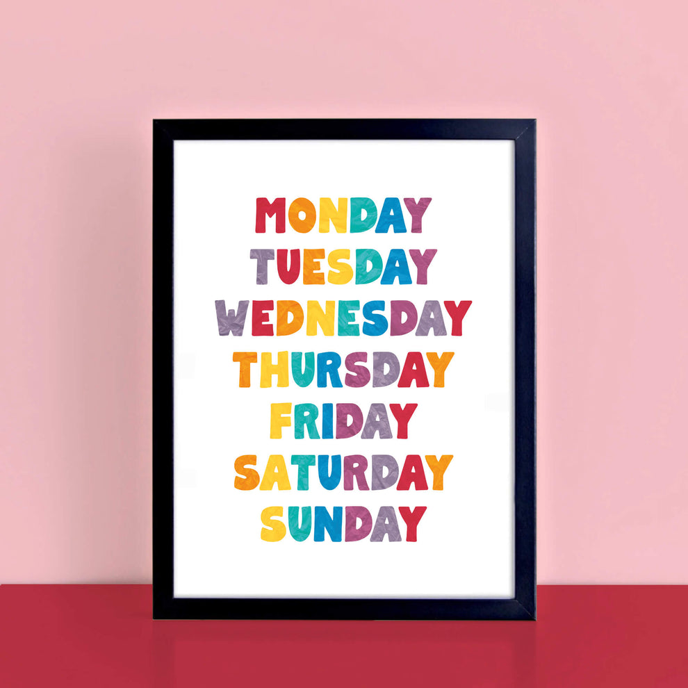 Days Of The Week Poster